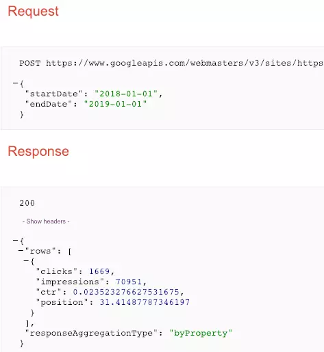 GSC API v3 Req Req