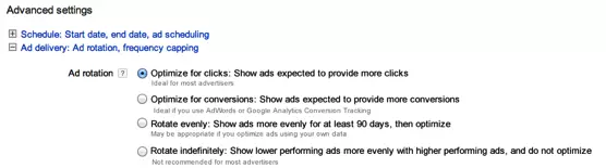 ഗൂഗിൾ ട്വീക്സ് റൊട്ടേഷൻ ഓപ്ഷനുകളും (വീണ്ടും) AdWords-ൽ ഇംപ്രഷൻ പങ്കിടലും 8312_1