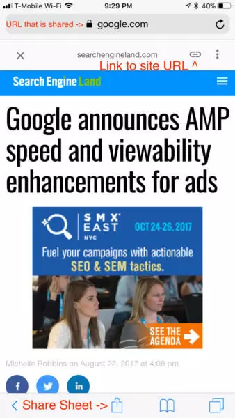 Naha iOS 11 bakal ngabantosan masalah URL AMP (Accelerated Mobile Pages) Google? 8393_2