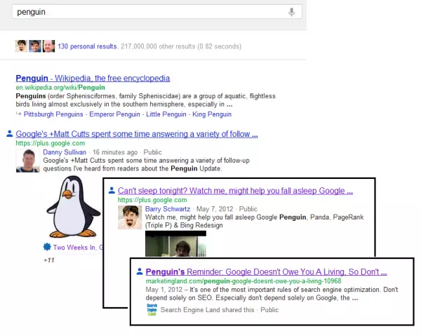 Head-to-Head: Bing's sosjale sykjen vs. Google's Search Plus Your World 9099_3