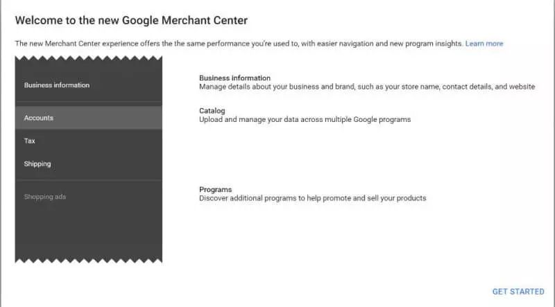 new google merchant centre