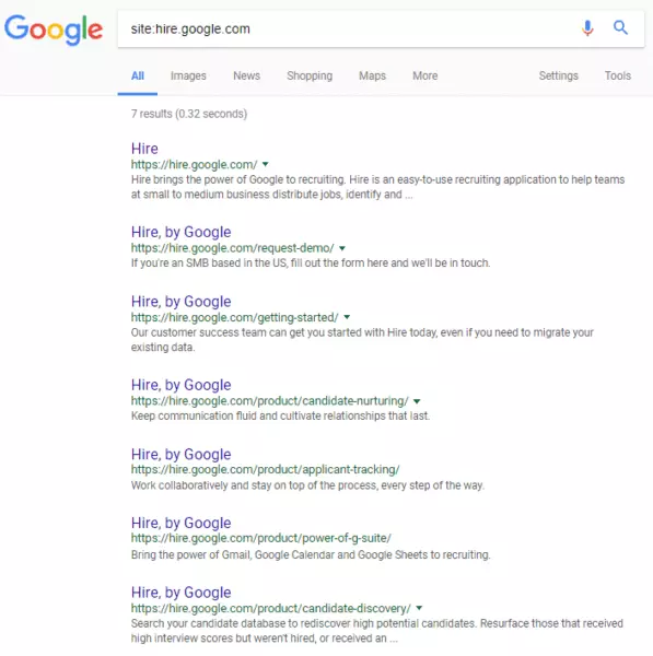 Наслови на страници за изнајмување на Google