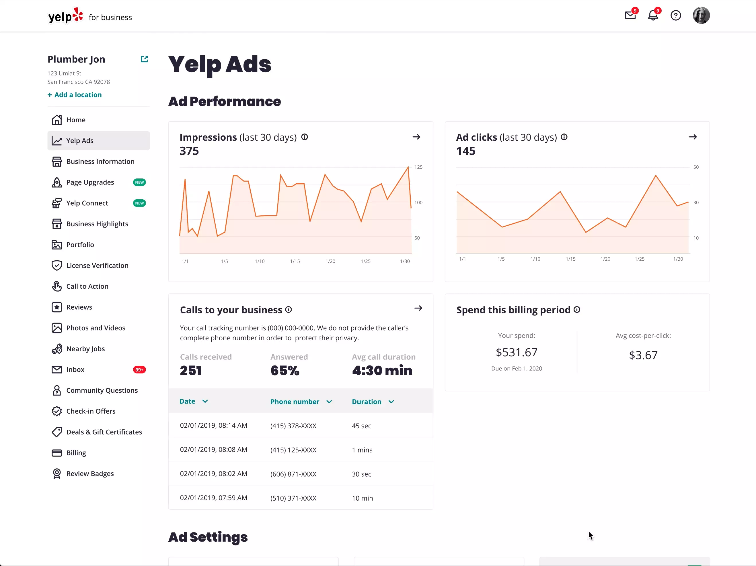 Yelp வணிகத்திற்கான Yelp இல் விளம்பர டாஷ்போர்டைக் கொண்டுவருகிறது, புதிய விளம்பர அம்சங்களை அறிமுகப்படுத்துகிறது 9487_1