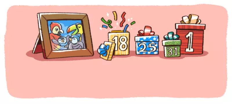 Hari Tahun Baru 2018 Google doodle menghadirkan tahun baru dengan matahari terbit yang cerah 9829_4